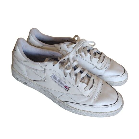 Reebok | Shoes | Reebok White Classic Leather Running Shoes Sneakers ...